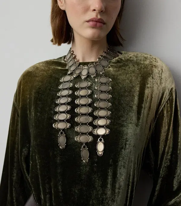 Ralph Lauren Antiqued -tone Long Necklace