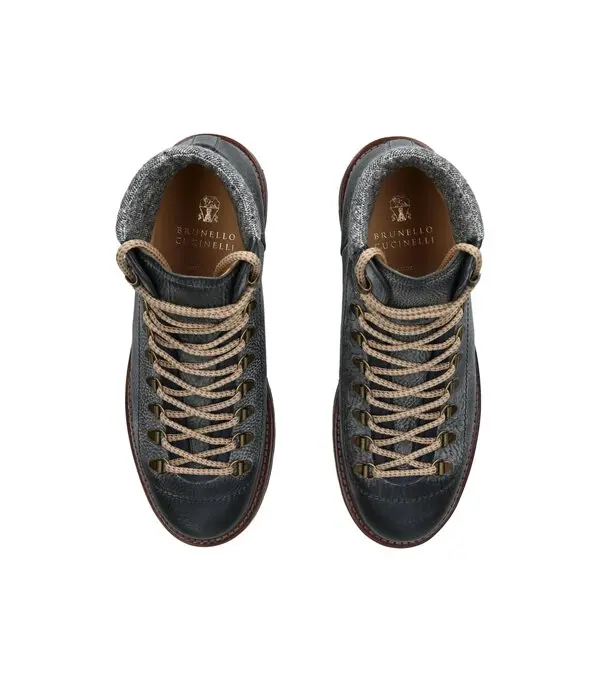 Brunello Cucinelli Leather Lace-up Hiker Boots