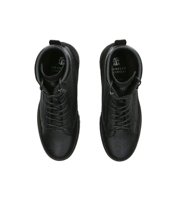 Brunello Cucinelli Leather Lace-up Hiker Boots