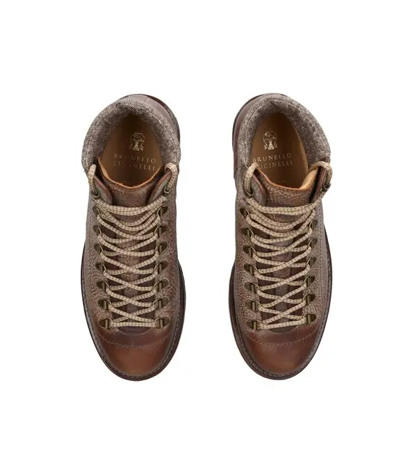 Brunello Cucinelli Leather Lace-up Hiker Boots