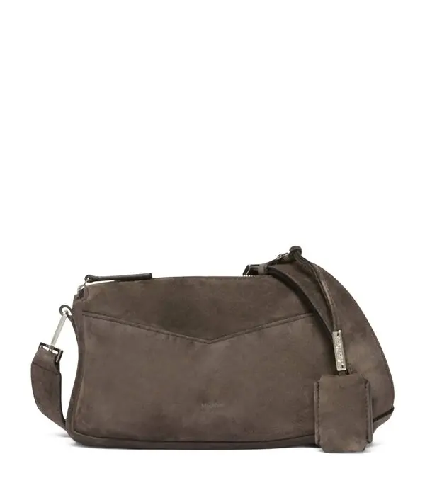 Max Mara Suede Cross-body Bag - Brown