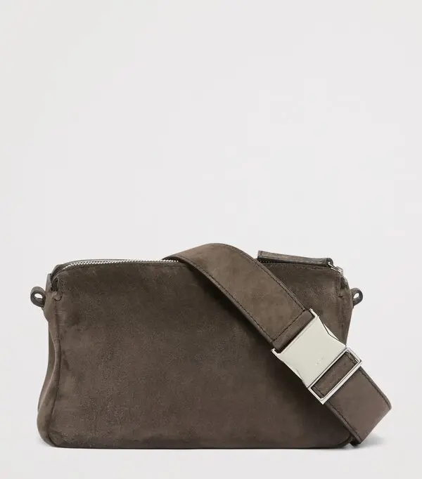Max Mara Suede Cross-body Bag - Brown