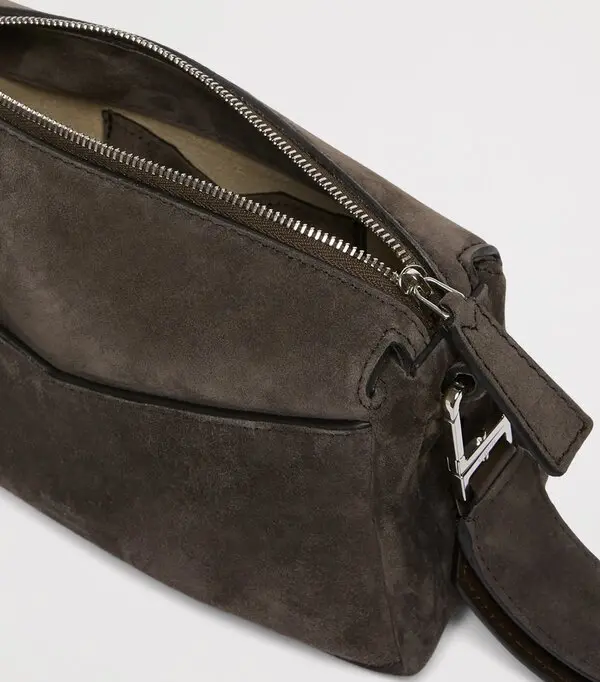 Max Mara Suede Cross-body Bag - Brown
