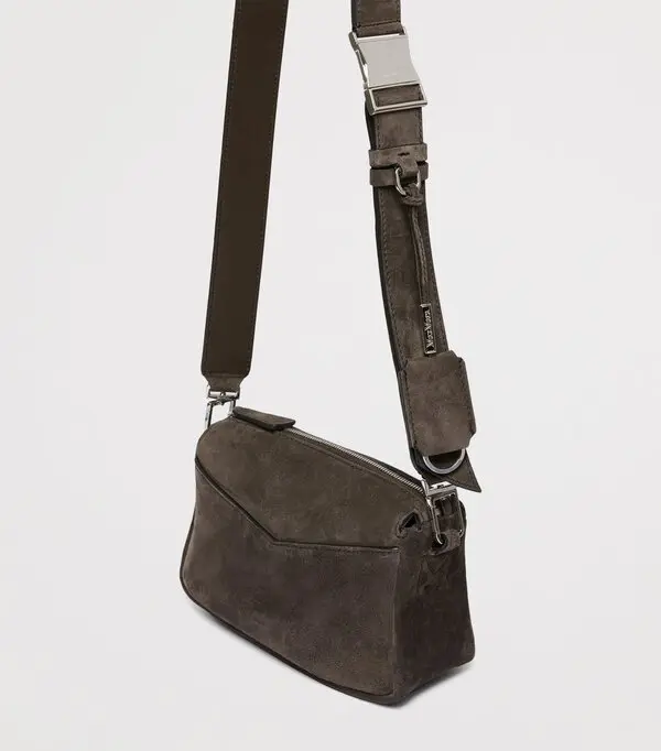 Max Mara Suede Cross-body Bag - Brown