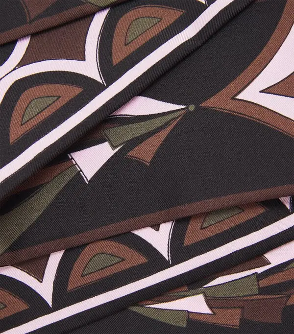Emilio Pucci Silk Mixed Print Twill Scarf