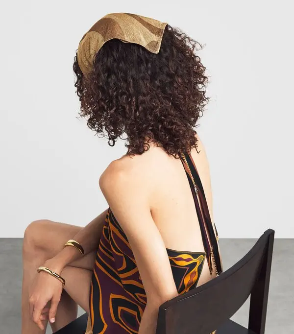 Emilio Pucci Lurex Marmo Print Bandana