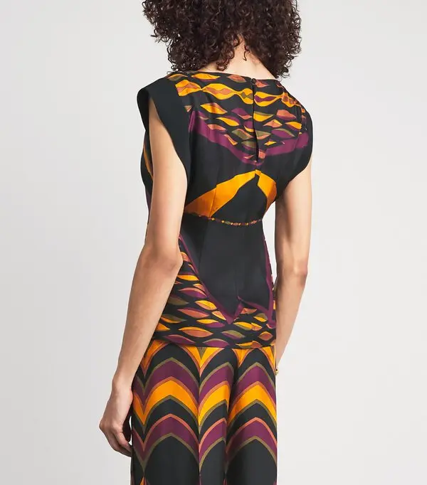 Emilio Pucci Silk Dune Print Blouse
