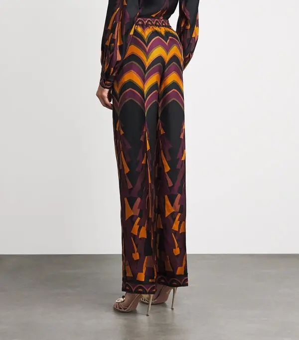 Emilio Pucci Silk Baiadera Print Wide-leg Trousers