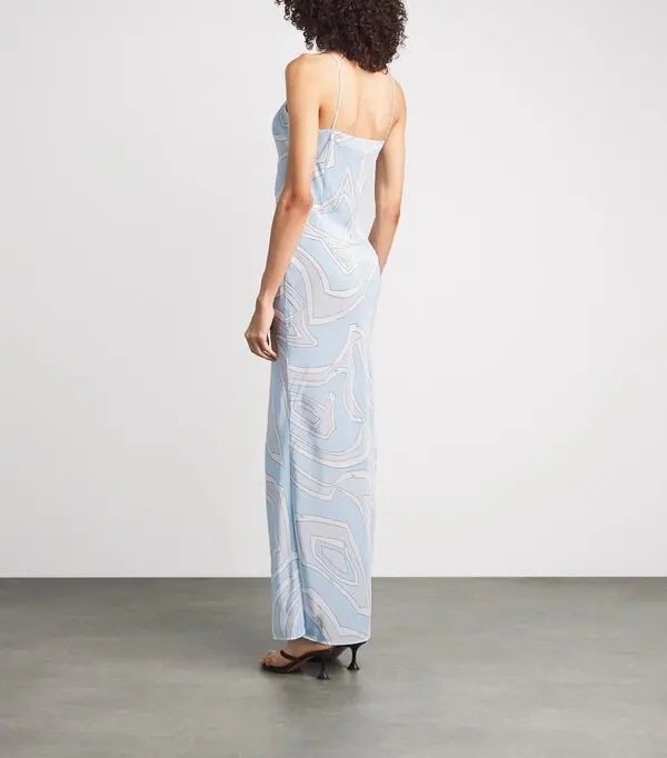 Emilio Pucci Silk Print Maxi Dress