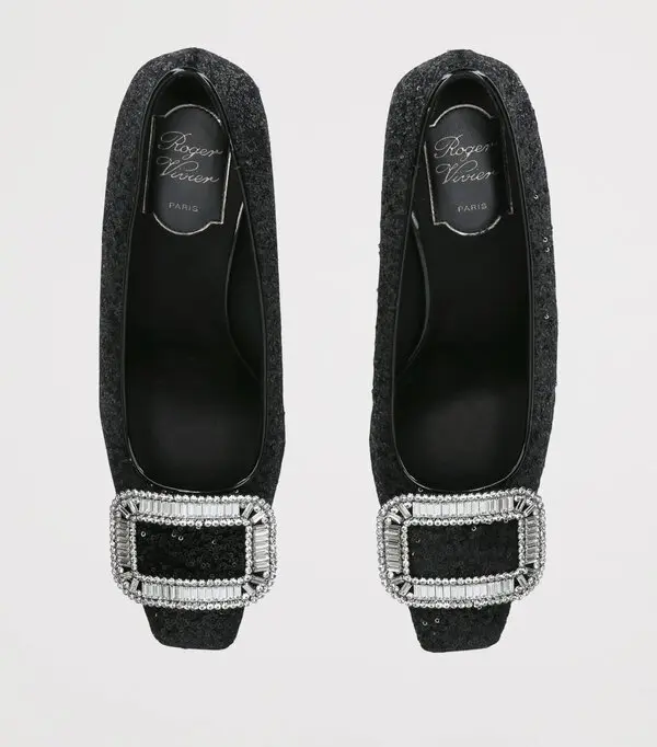 ROGER VIVIER Embellished Belle Vivier Pumps 45