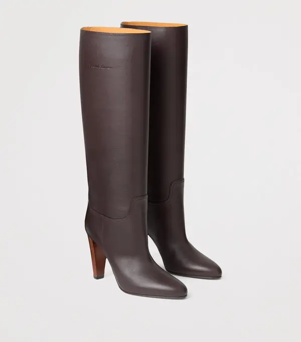 Ralph Lauren Leather Bryne Knee High Boots 95