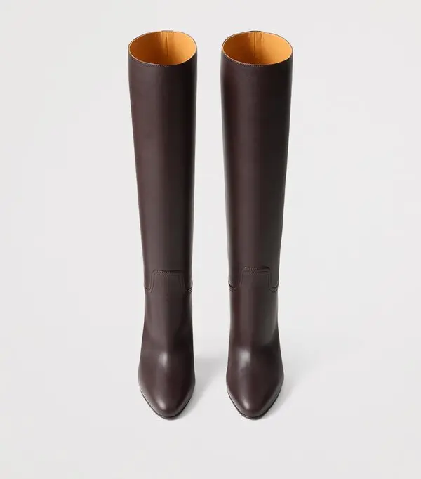 Ralph Lauren Leather Bryne Knee High Boots 95