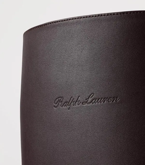 Ralph Lauren Leather Bryne Knee High Boots 95