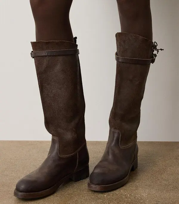 Ralph Lauren Vachetta Leather Ward Engineer Boots