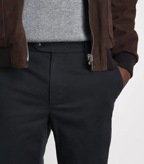 Canali Stretch-cotton Straight Chinos