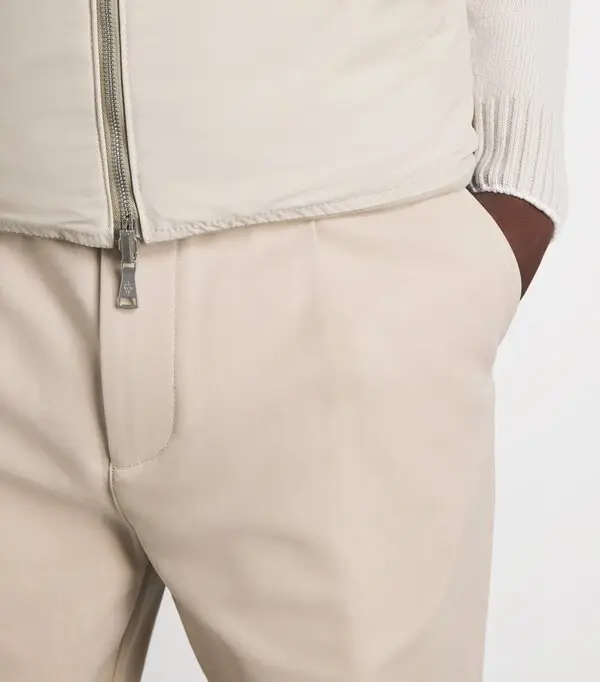 Eleventy Stretch-cotton Elasticated Trousers