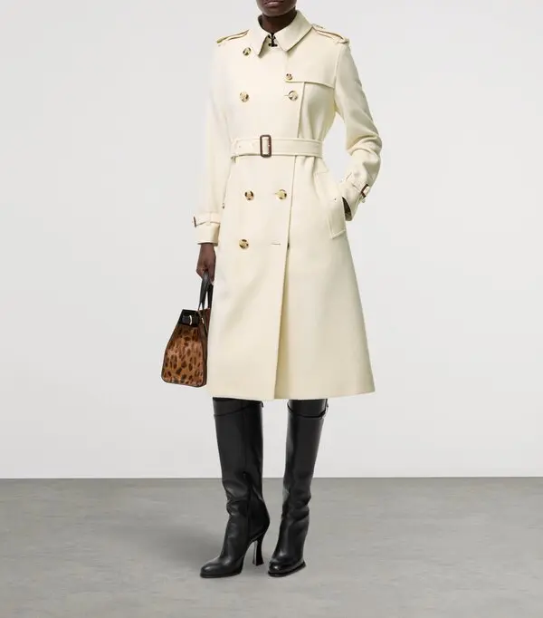 Burberry Cashmere Long Kensington Trench Coat