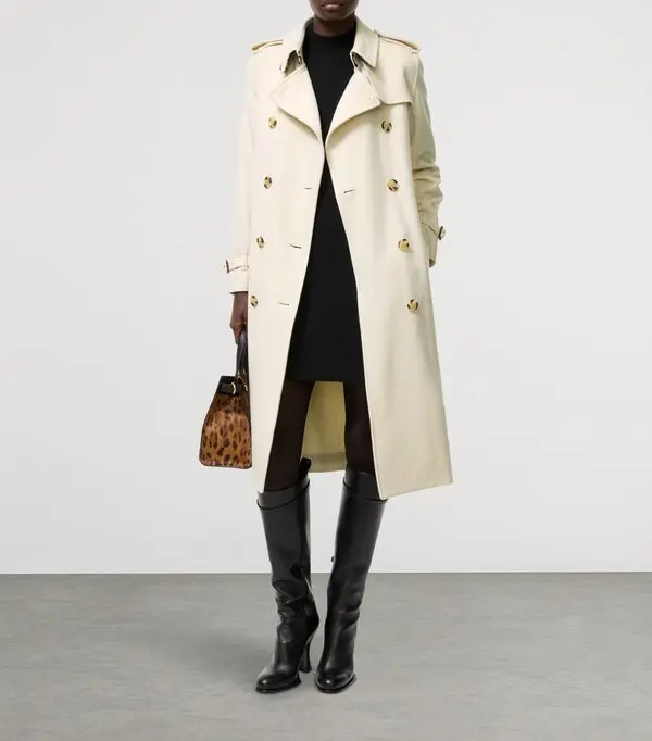Burberry Cashmere Long Kensington Trench Coat