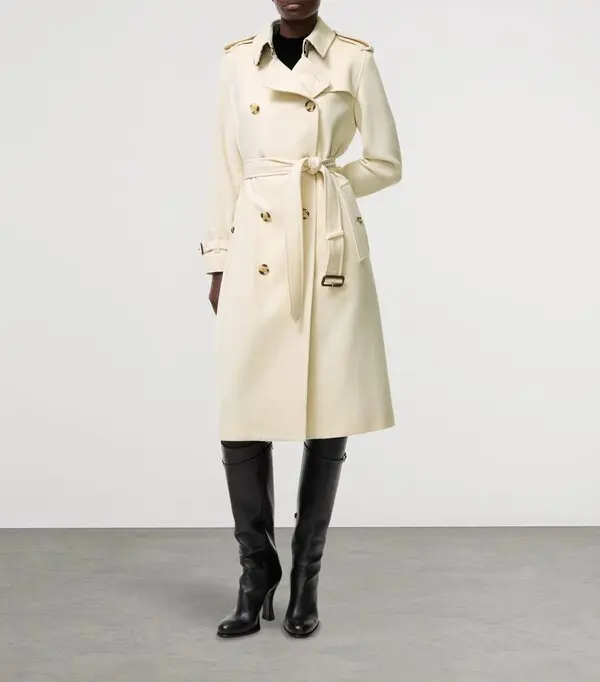 Burberry Cashmere Long Kensington Trench Coat