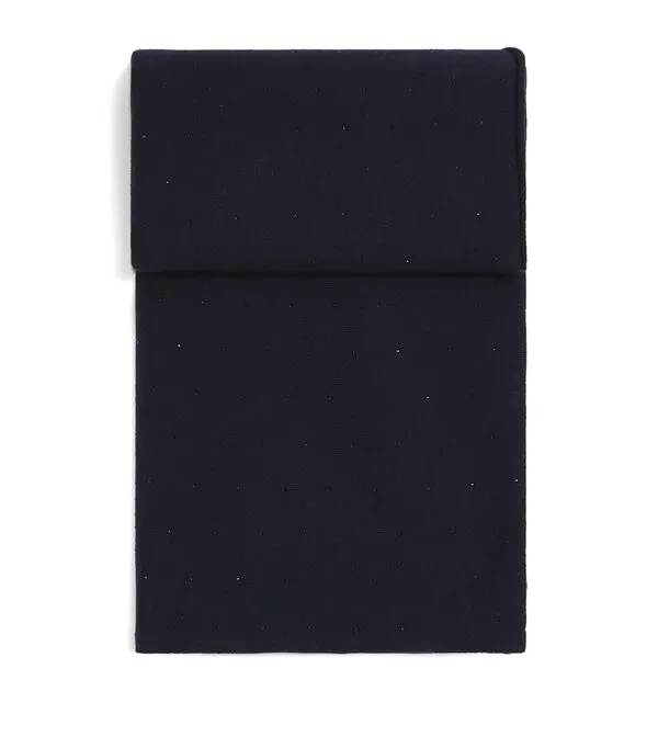 WILLIAM SHARP Cashmere Crystal-embellished Scarf - Navy