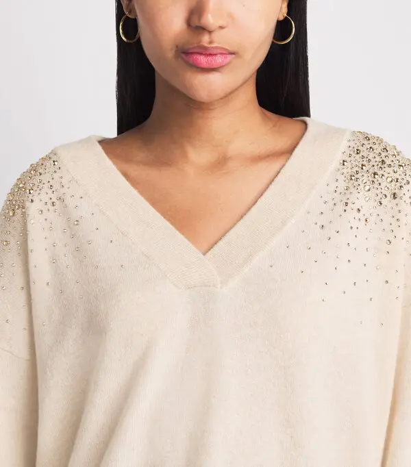 WILLIAM SHARP Cashmere Crystal-embellished Sweater
