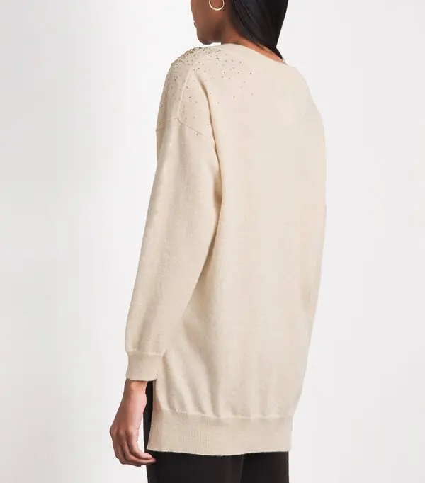WILLIAM SHARP Cashmere Crystal-embellished Sweater