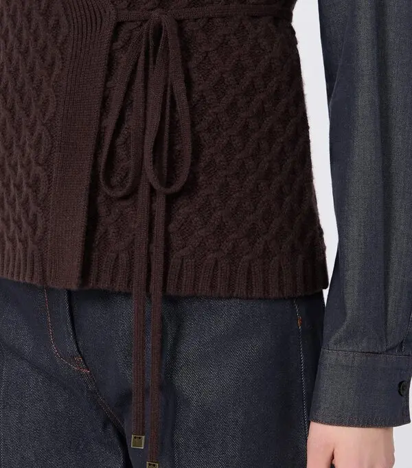 Max Mara Wool-cashmere Wrap Sweater Vest