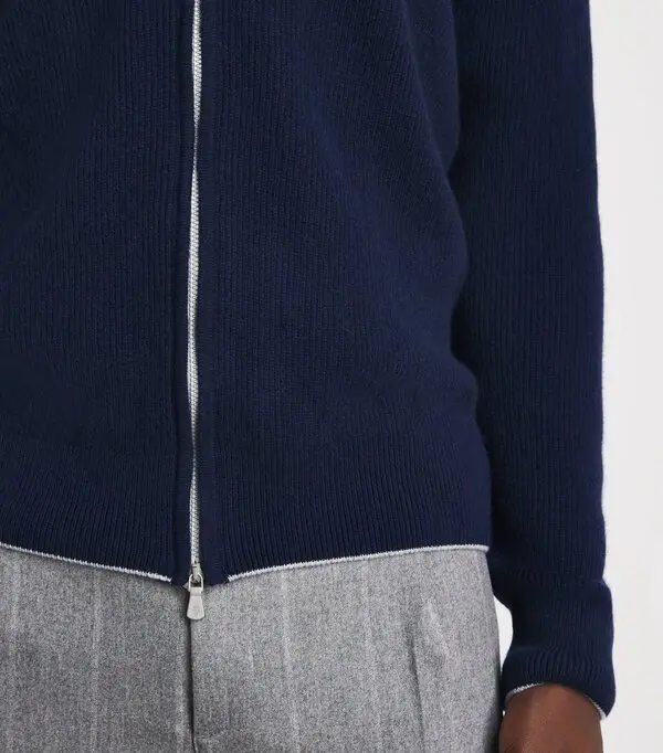 Eleventy Cashmere Zip-up Hoodie