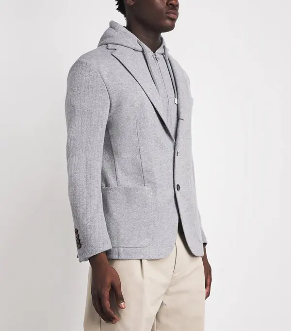 Eleventy Wool-cashmere Hooded Blazer