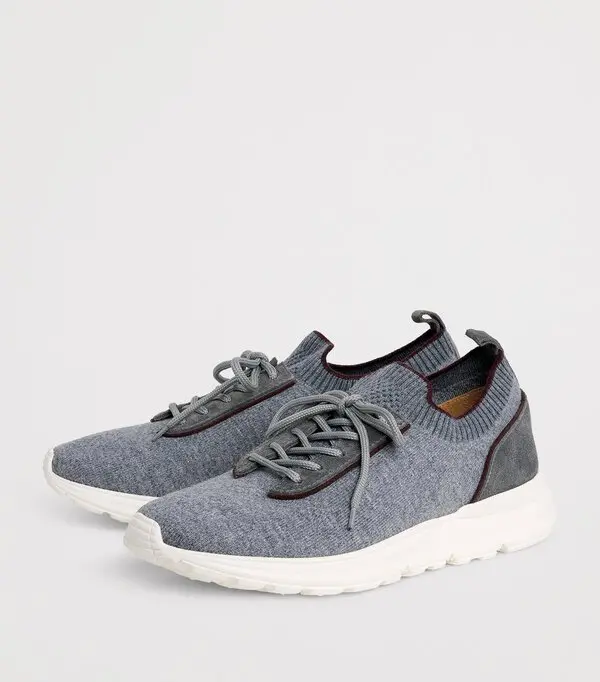 Eleventy Knitted Panel Sneakers