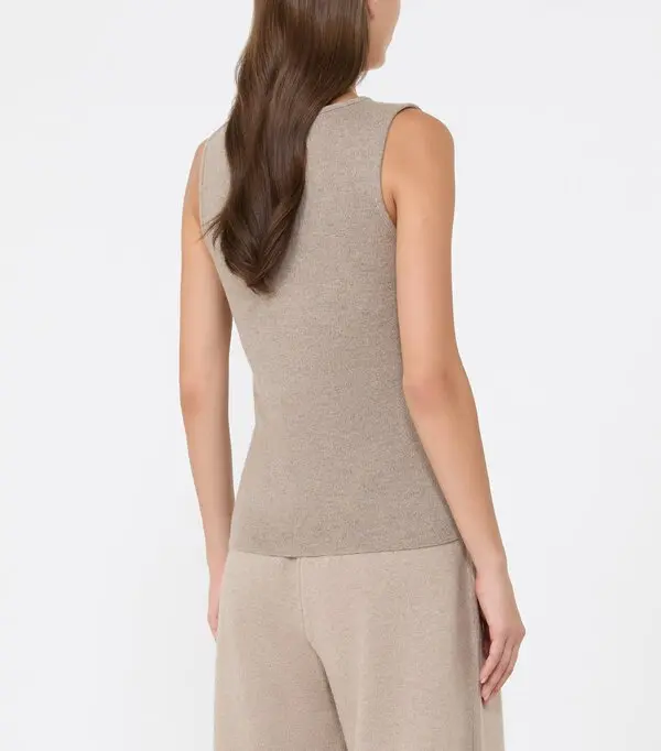 Max Mara Suede-wool-cashmere Tank Top