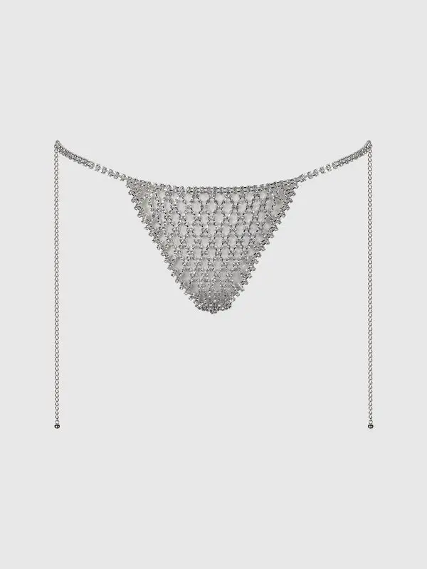Frederick's Of Hollywood Ziggy Rhinestone Net Panty