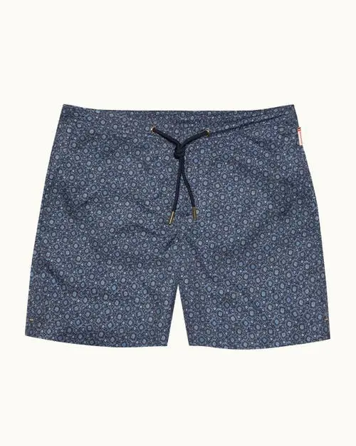 Orlebar Brown Bulldog Drawcord Mid Length Swim Shorts - Night Iris