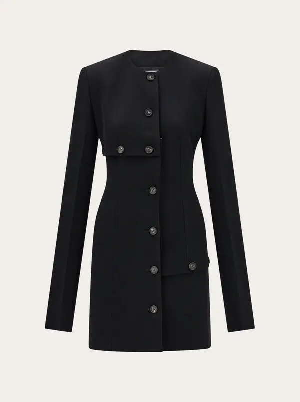 FERRAGAMO Wool Jacket With Button Detail