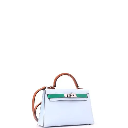 Hermès Kelly Mini Ii Bag Tricolor Epsom With Palladium Hardware 20