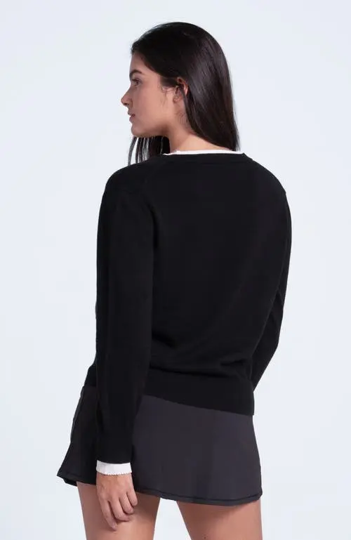 Lucky In Love Double V-neck Sweater