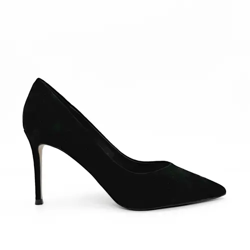 AMIE RAFA Noreen 90mm Suede Pumps - Black