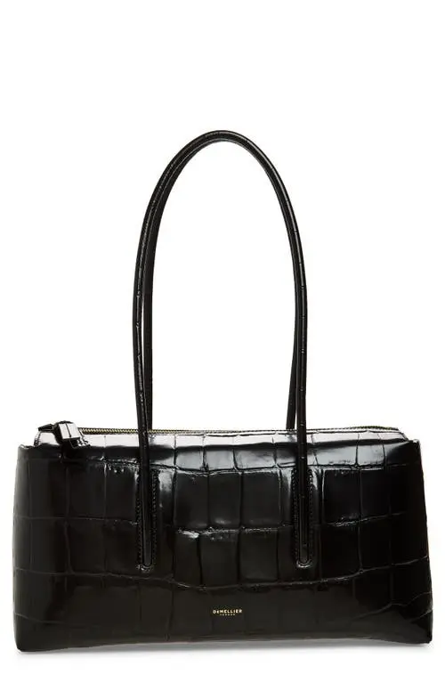 DEMELLIER The Stockholm Croc Embossed Leather Shoulder Bag