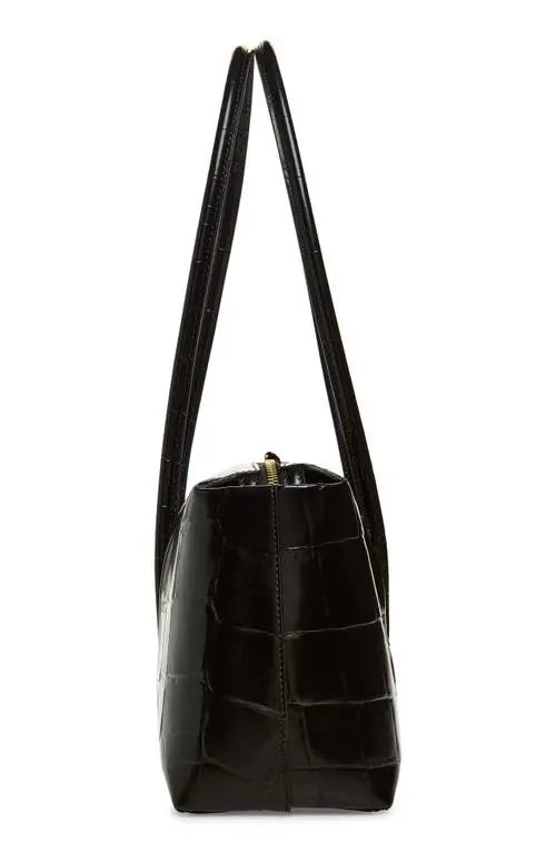 DEMELLIER The Stockholm Croc Embossed Leather Shoulder Bag
