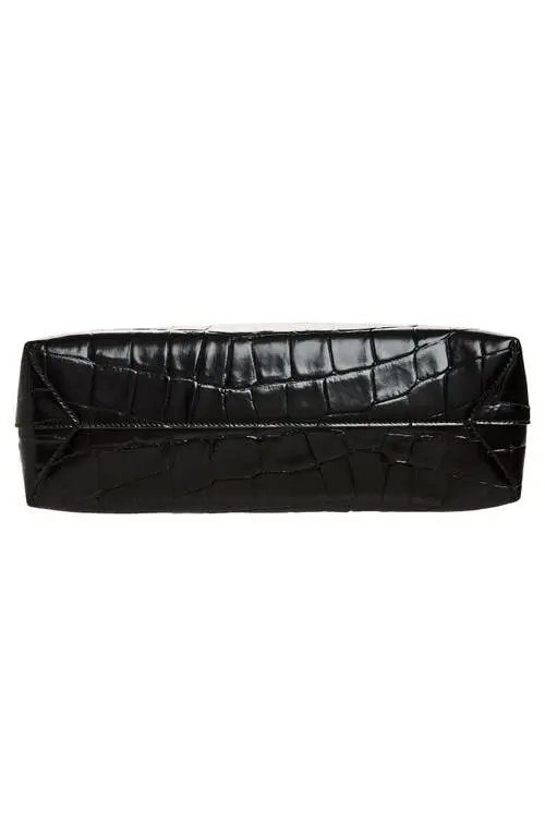 DEMELLIER The Stockholm Croc Embossed Leather Shoulder Bag