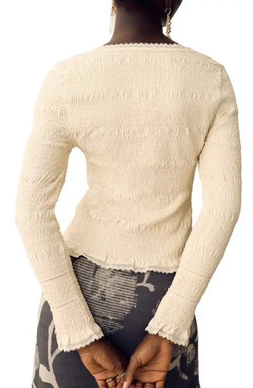 PER UNA BY M&S Smocked Cotton Jersey Top