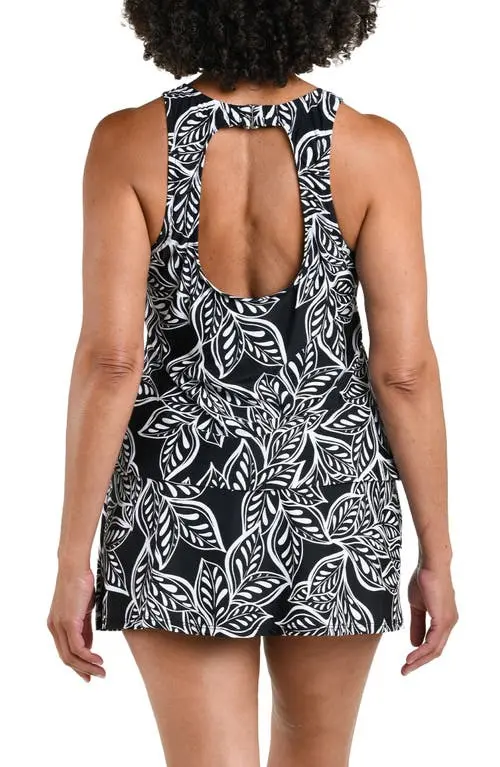 MAXINE OF HOLLYWOOD Native Vines High Neck Tankini Top