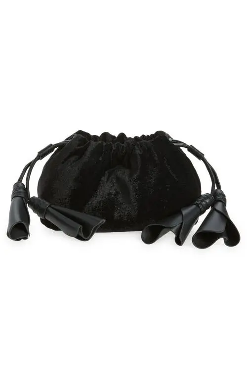 Zimmermann Small Cloud 91 Embroidered Peacock Clutch - Black Tones