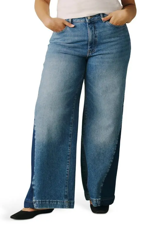 Warp + Weft Nce High Waist Wide Leg Jeans