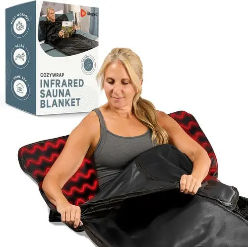 LIFEPRO Cozywrap Dual-zone Infrared Portable Sauna Blanket - Black