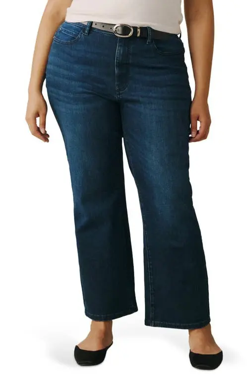 Warp + Weft Vancouver Mid Rise Straight Leg Jeans - River Run