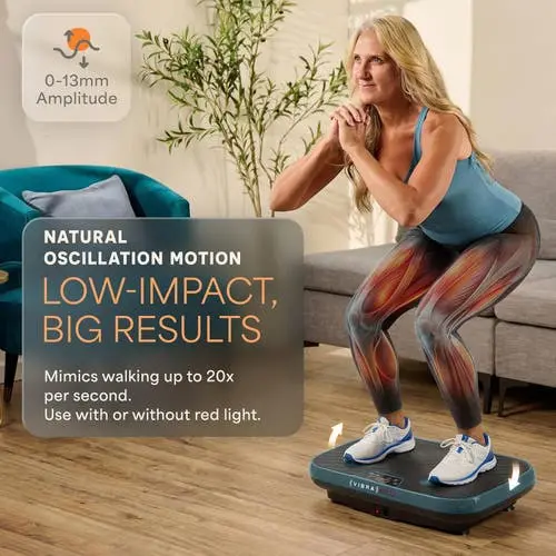 LIFEPRO Vibrared Red Light Vibration Plate With Resistance Bands