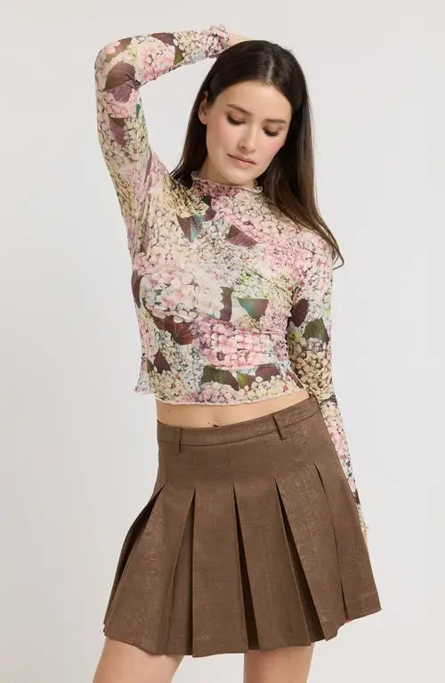 EN SAISON Kelsey Floral Mesh Top