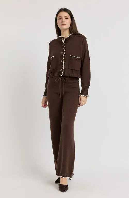 EN SAISON Victoria Drawstring Wide Leg Knit Pants