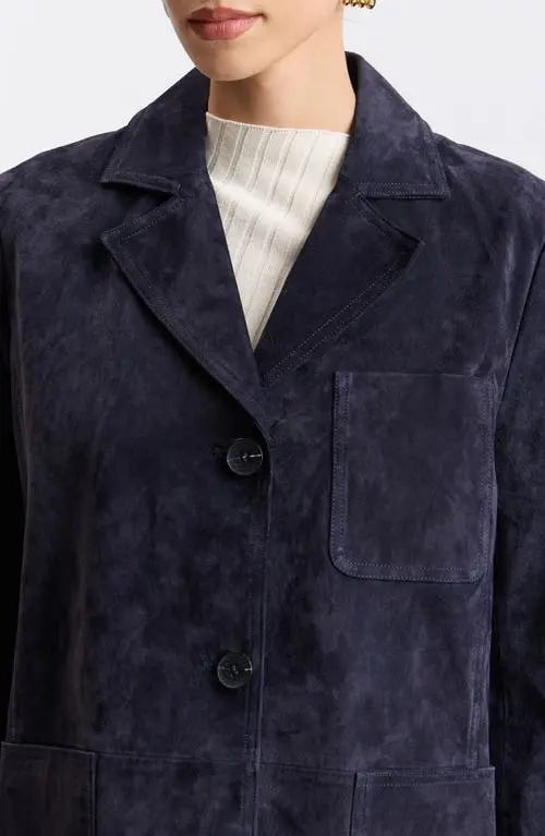 Avec Les Filles Suede Boyfriend Blazer